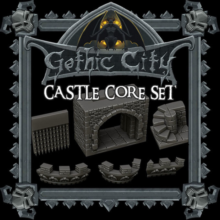 3D Printable Gothic City: Castle Core Set by RocketPigGames