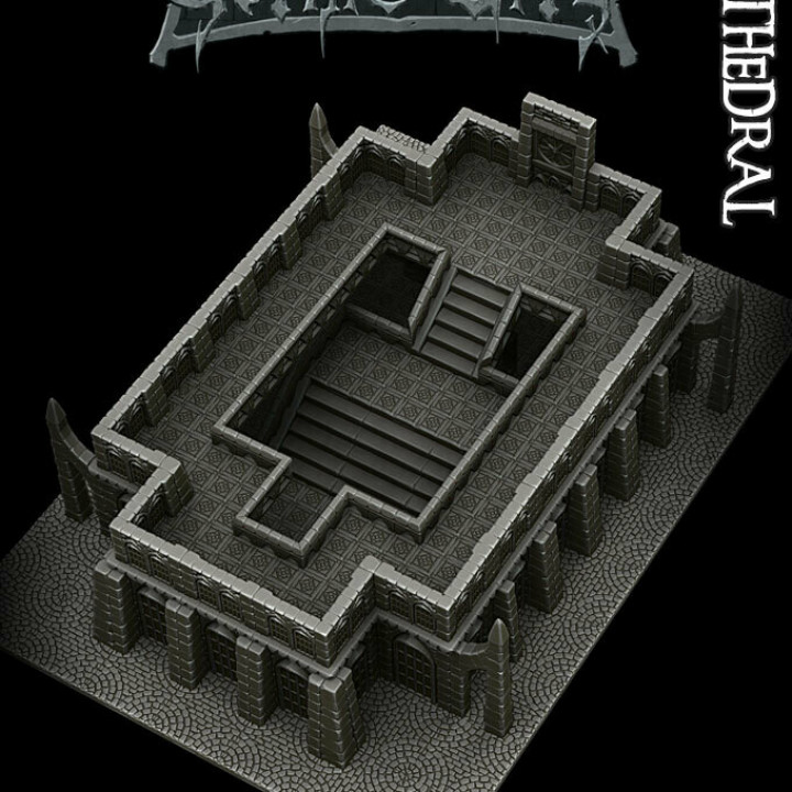 3D Printable Gothic City: Cathedral by RocketPigGames