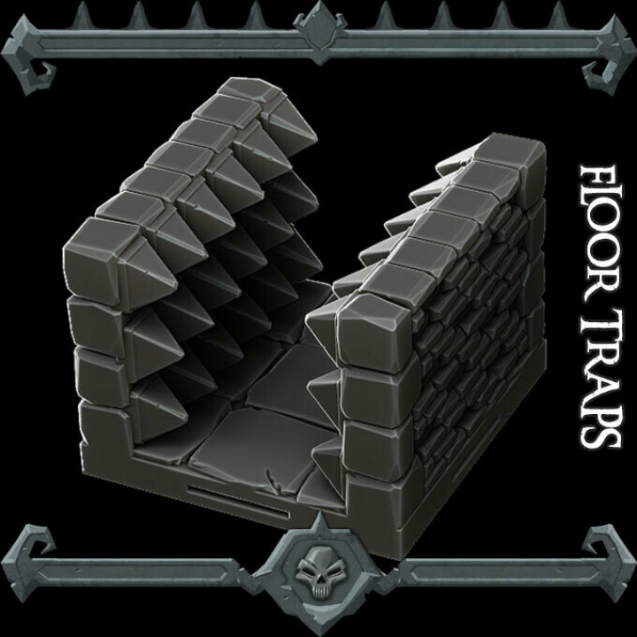 3D Printable Gothic City: Dungeon Floor Traps by RocketPigGames