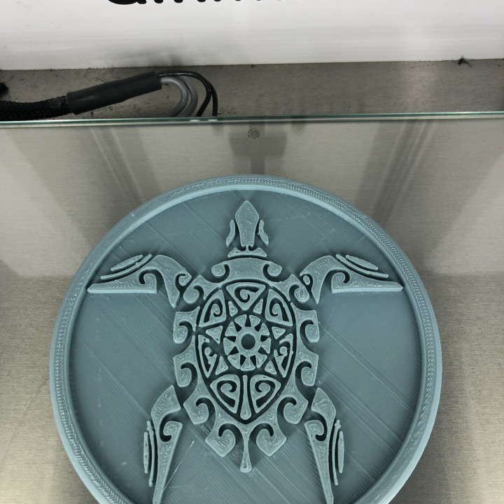 3D Printable Tribal turtle drinkcoaster by Idea Lab