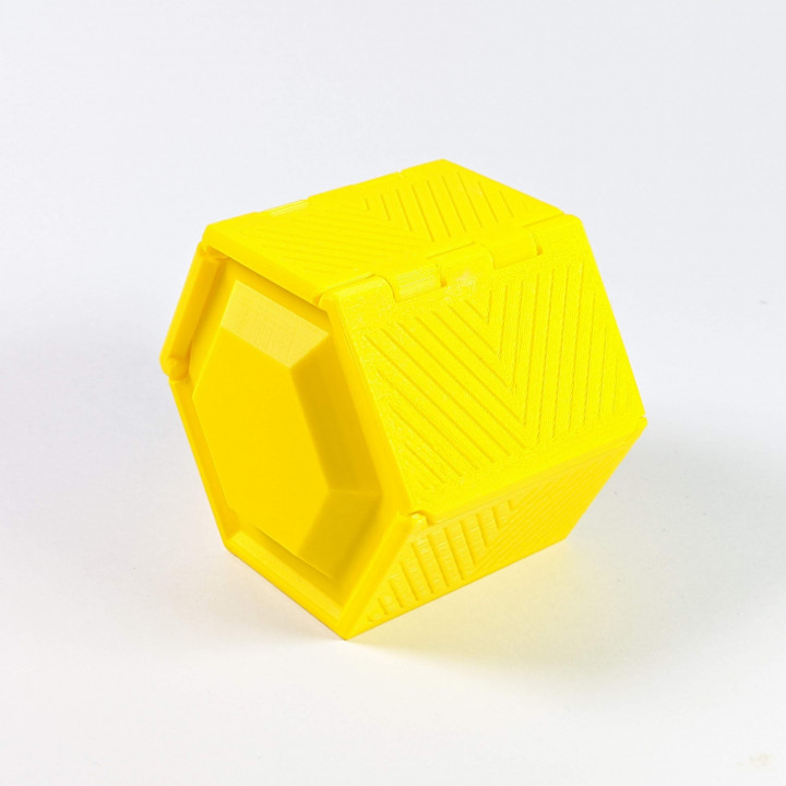 3D Printable Unfolder Hex Box by Clockspring