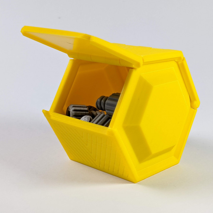 3D Printable Unfolder Hex Box by Clockspring