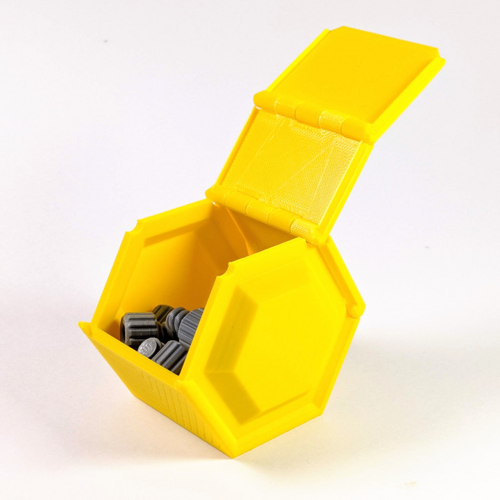 3D Printable Unfolder Hex Box by Clockspring