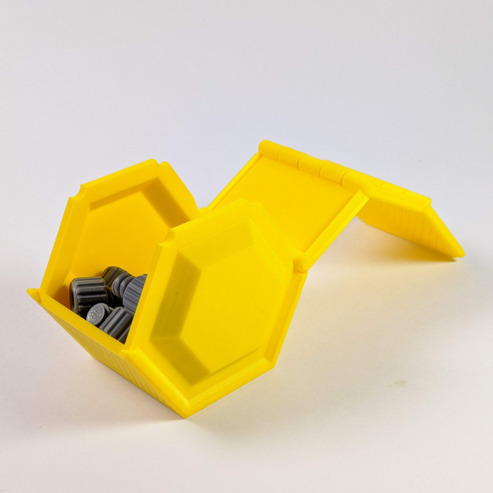 3D Printable Unfolder Hex Box by Clockspring