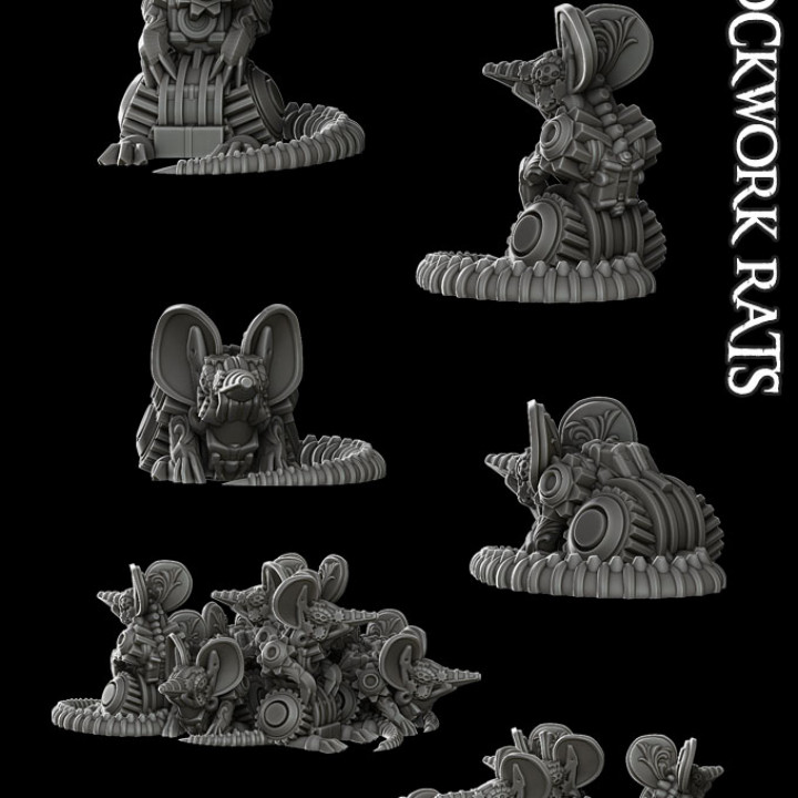 3D Printable Clockwork Rats by RocketPigGames