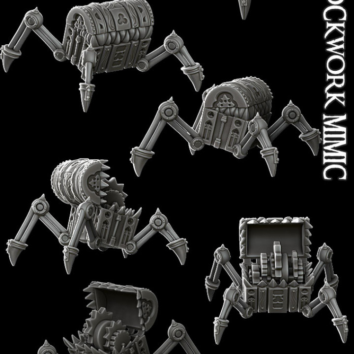 3D Printable Clockwork Mimic by RocketPigGames