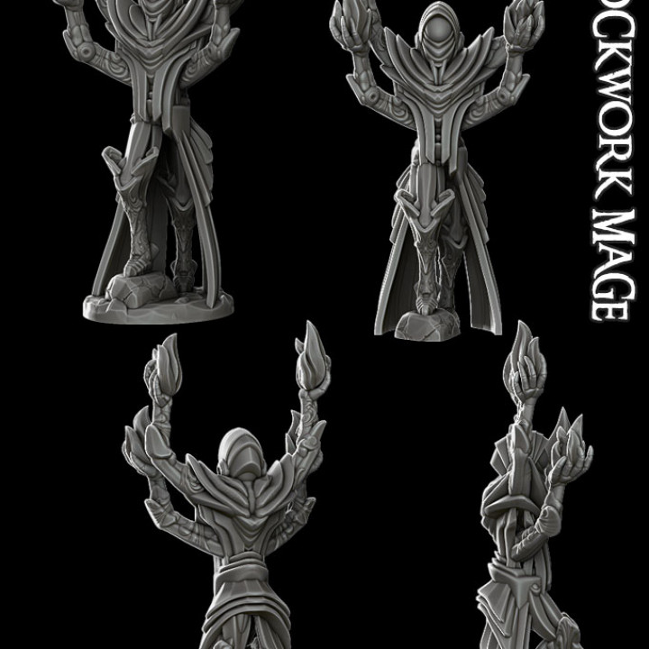 3D Printable Clockwork Mage by RocketPigGames