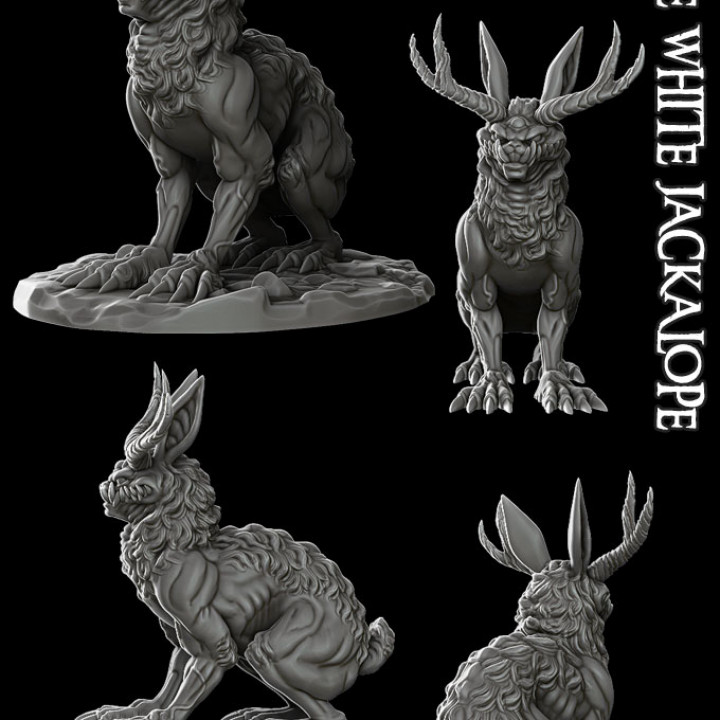 3D Printable The White Jackalope by RocketPigGames