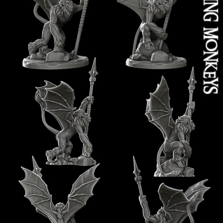 3D Printable Flying Monkeys by RocketPigGames
