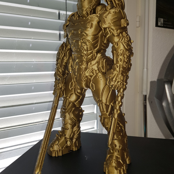 3D Print of Doom Guy - Doom Eternal - 30cm Model by Presswerk65