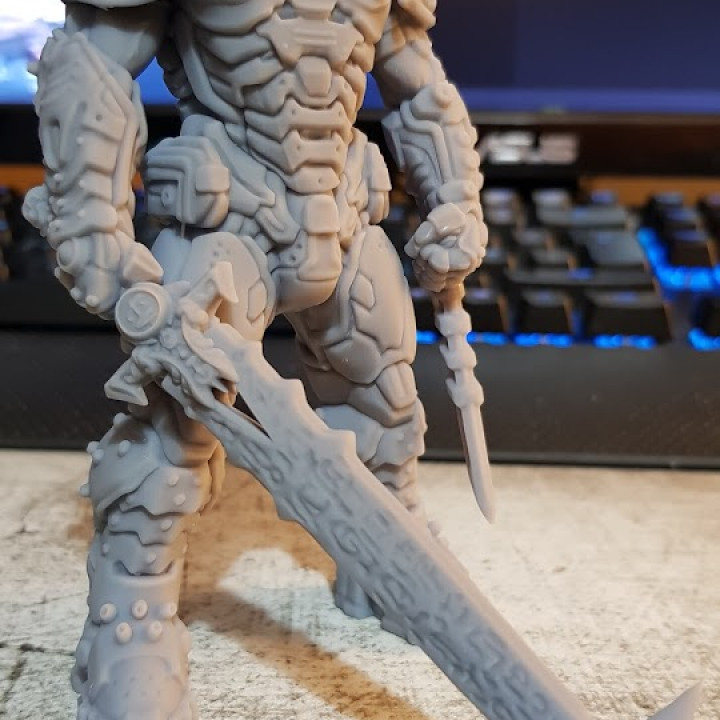 3D Print of Doom Guy - Doom Eternal - 30cm Model by CustomGraphix