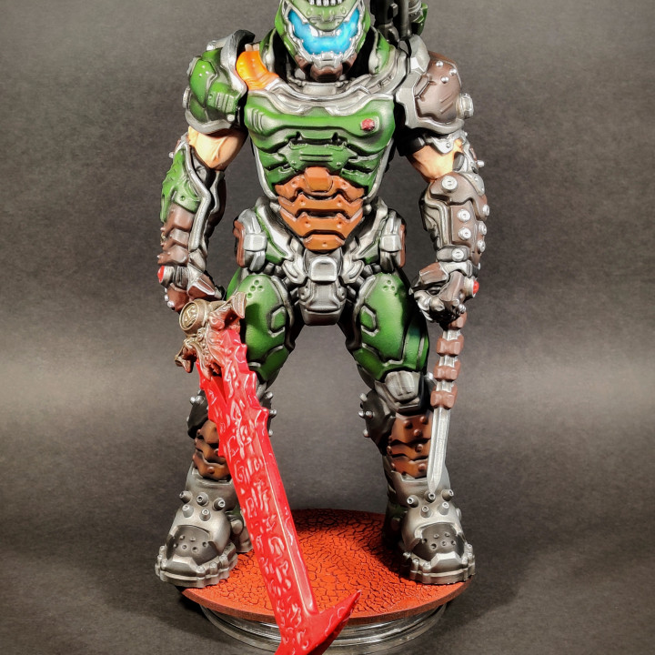 3D Print of Doom Guy - Doom Eternal - 30cm Model by cristiionescu