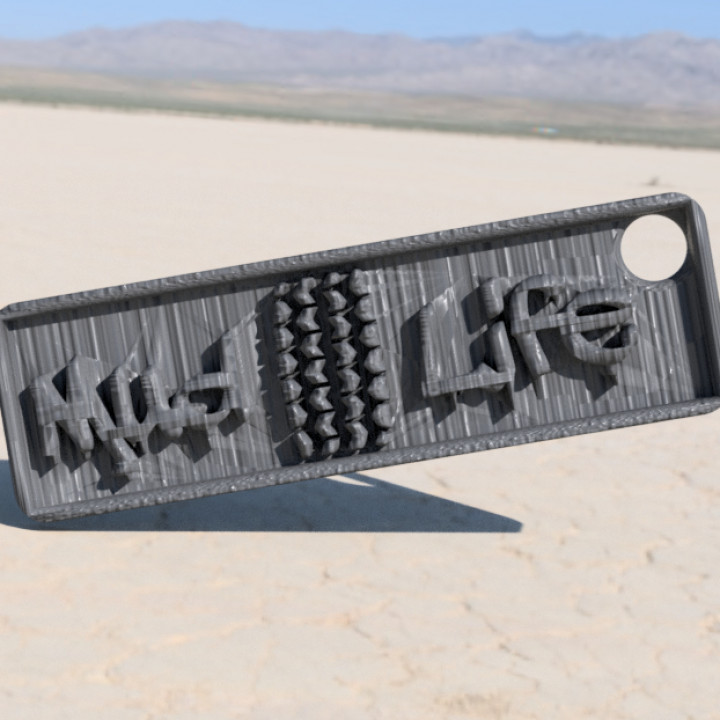 3D Printable Mud Life keychain by Raimon Baudoin