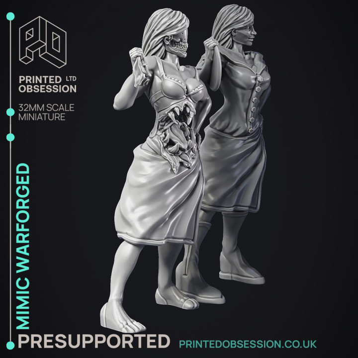 3D Printable Mimic Warforged - 2 Models - Assassin Clan - PRESUPPORTED ...