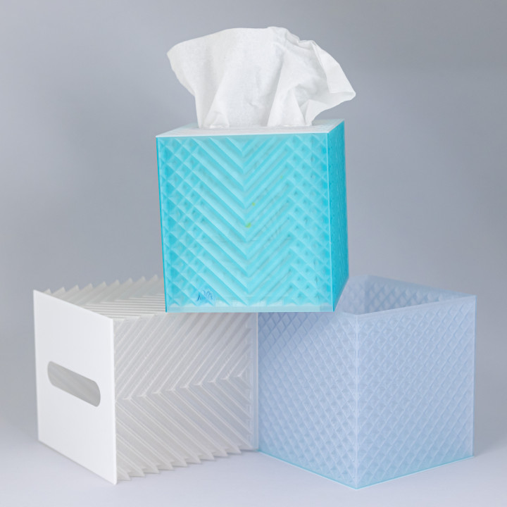 3D Printable Tissue Cubes // Facial Tissue Box Covers (or Regular Boxes ...