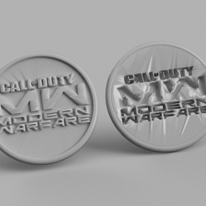 3D Printable Call of Duty Modern Warfare drinkcoaster (pair) by Idea Lab