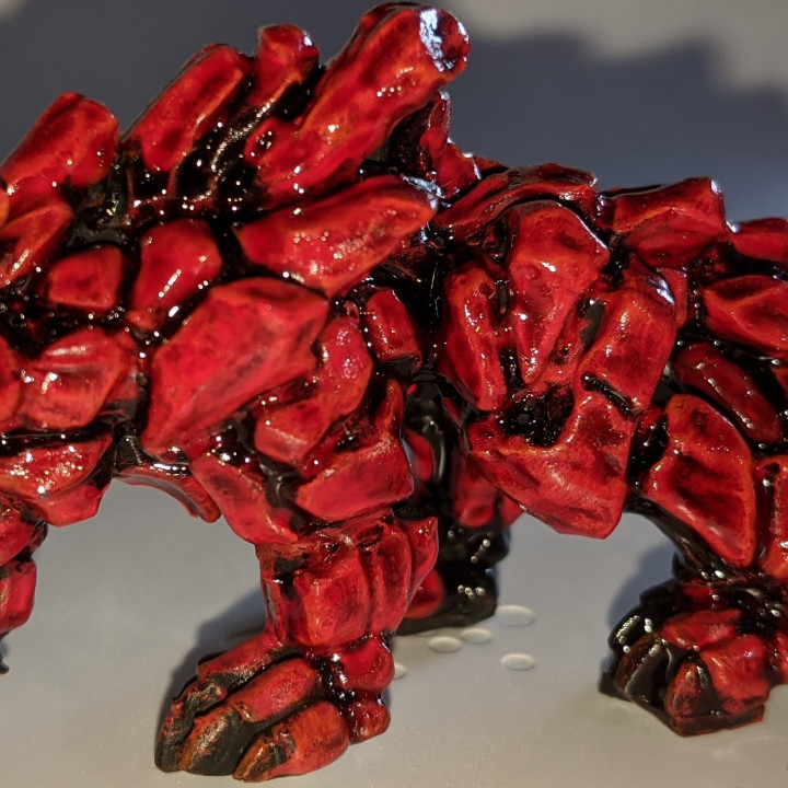 3D Print of FREE Elemental Wolves - Pack 2 - 32 mm scale by Rippen-Tehr