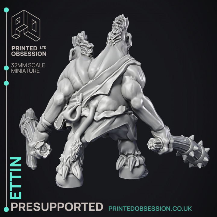 3D Printable Ettin - Giant Creature - PRESUPPORTED - 32mm scale by ...