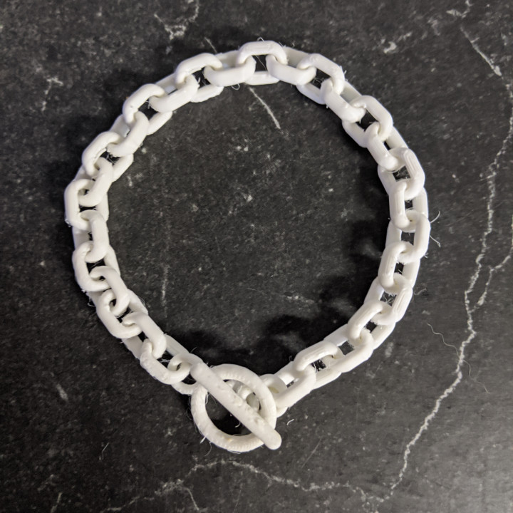 3D Printable Chain Bracelet by Rachel B