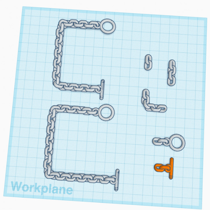 3D Printable Chain Bracelet by Rachel B