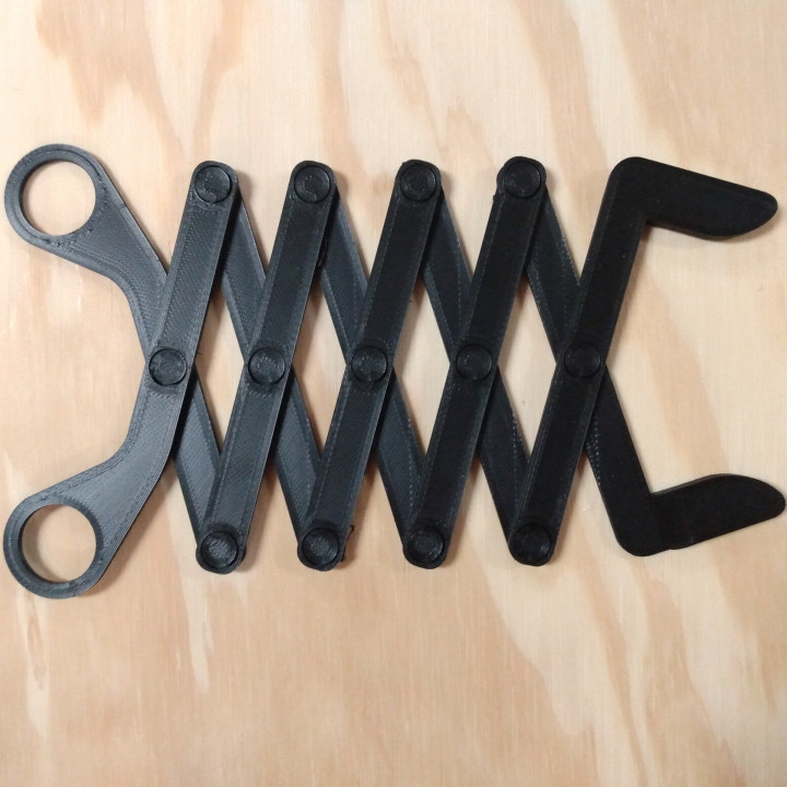 3D Printable Accordion Grabber Claw (Print-In-Place) by Jimmy Erikson