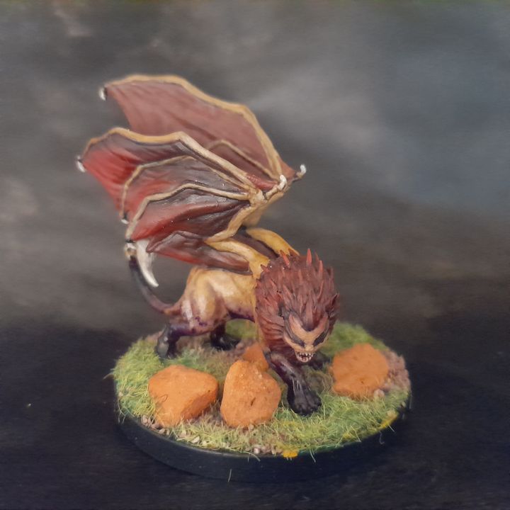 3D Print of Manticore - Tabletop Miniature by lucalobasso