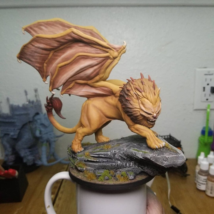 3D Print of Manticore - Tabletop Miniature by Alexcamacho9275