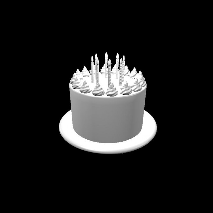 3D Printable Birthday Cake Mimic by Miguel Zavala