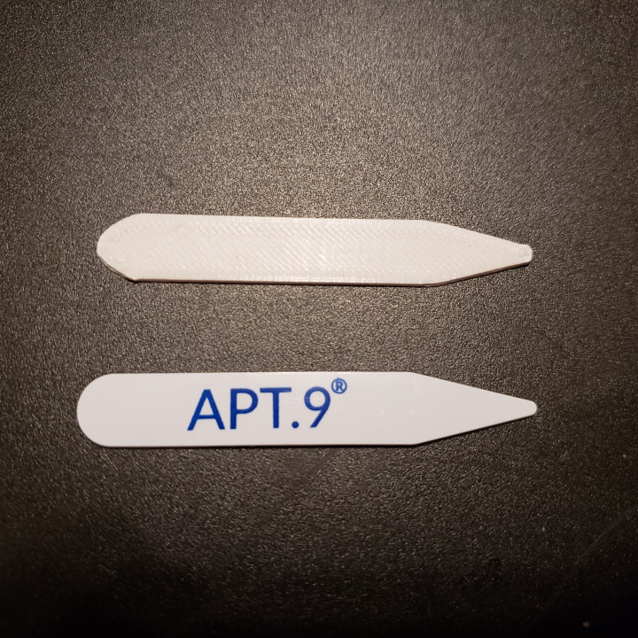 3D Printable Dress Shirt Collar Insert by David