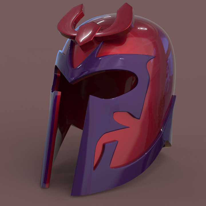 3D Printable Magneto Classic Helmet by Ricardo Betancourt