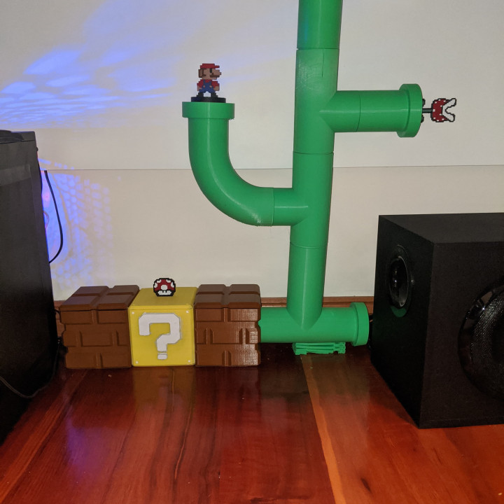 3D Printable Mario Pipe Theme Cable Runner by Joel Spiteri