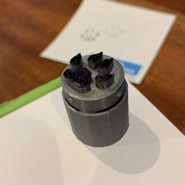 3D Printable Paw Stamp by Ben