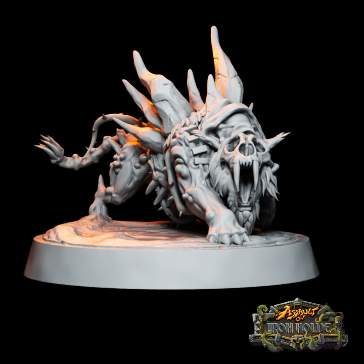 3D Printable Nauj - Blighted Dire Worg by Hack N Slash Minis