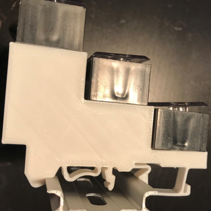 3D Printable Triple Din Rail Terminal Block by Arash Ebad 3D Printable Triple Din Rail Terminal Block by Arash Ebad