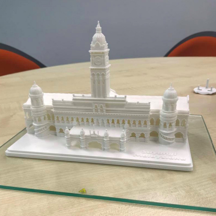 3D Printable Sultan Abdul Samad Building - Malaysia by MiniWorld3D