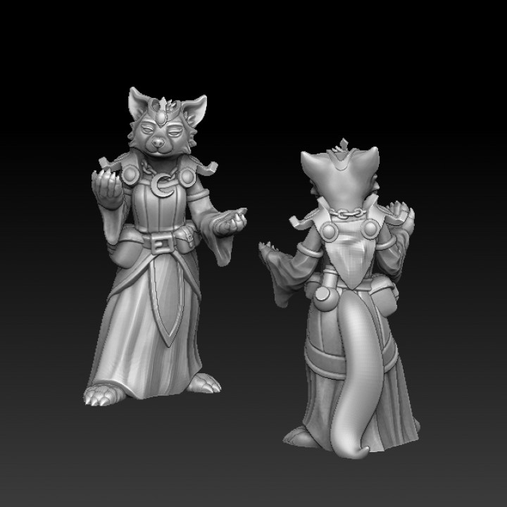 3D Printable Fox priestess by Stanislav Kuznetsov