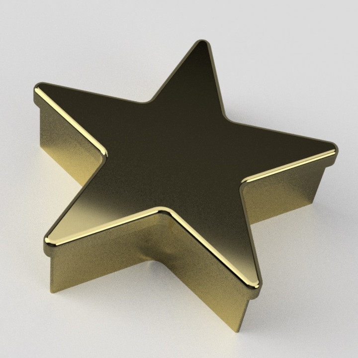 3D Printable Star box (with blank or Christmas top) by imakina