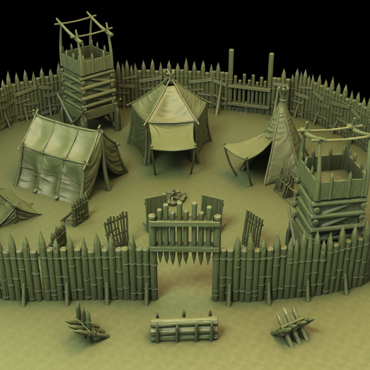 3D Printable War Camp Terrain Pack by TytanTroll Miniatures