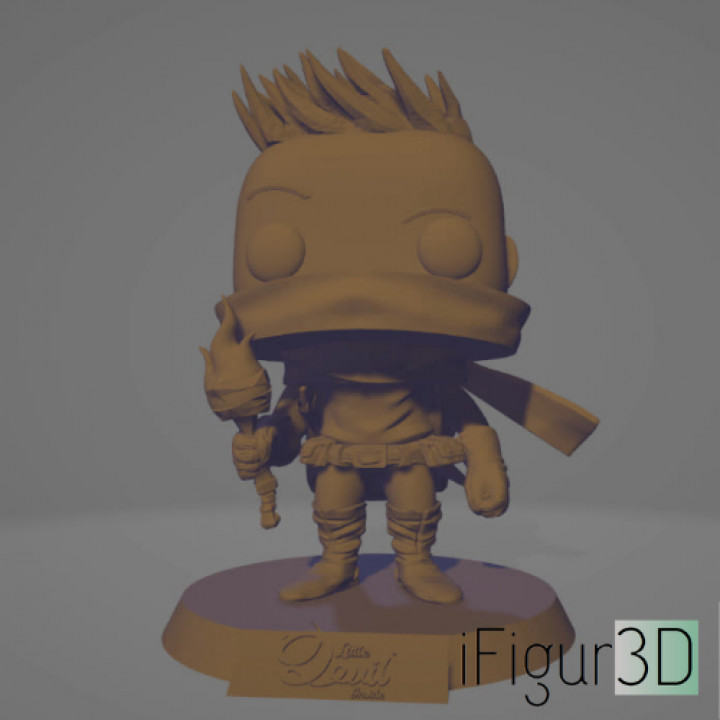 3D Printable Little Devil Inside inspired Pop style figure with Base by ...