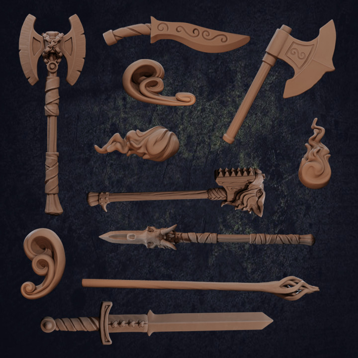 3D Printable Weapon Pack 2 by The Dragon Trappers Lodge