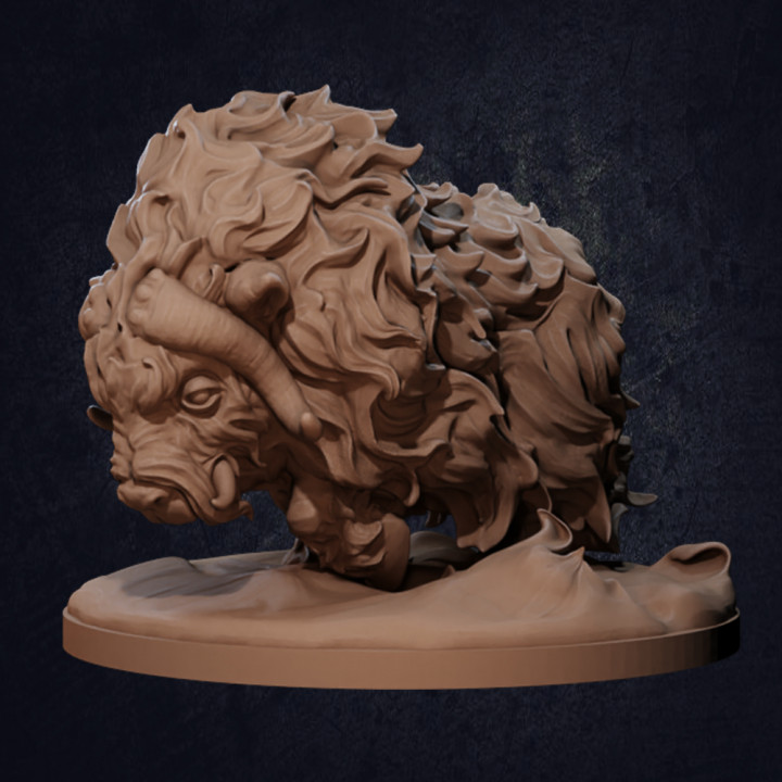 3D Printable Musk Ox - Presupported by The Dragon Trappers Lodge