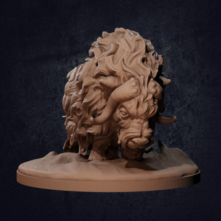 3D Printable Musk Ox - Presupported by The Dragon Trappers Lodge