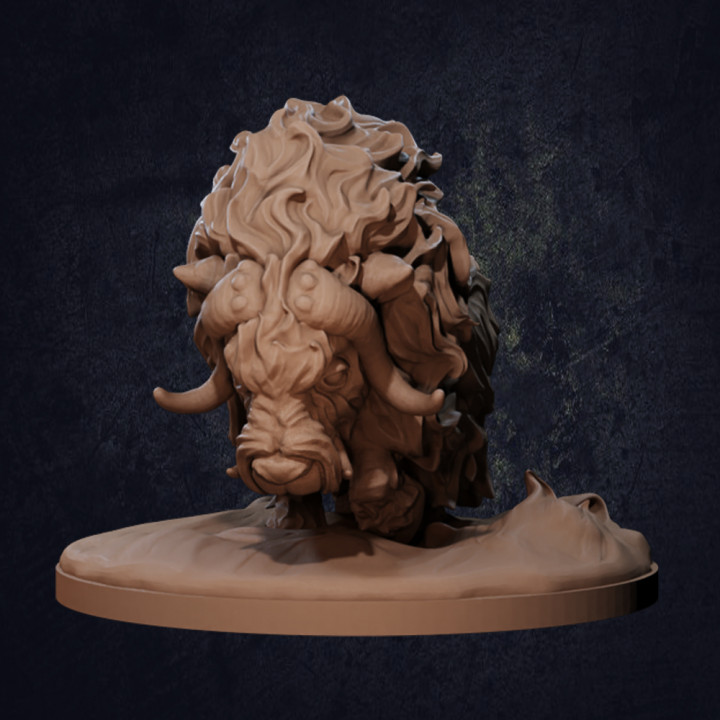 3D Printable Musk Ox - Presupported by The Dragon Trappers Lodge
