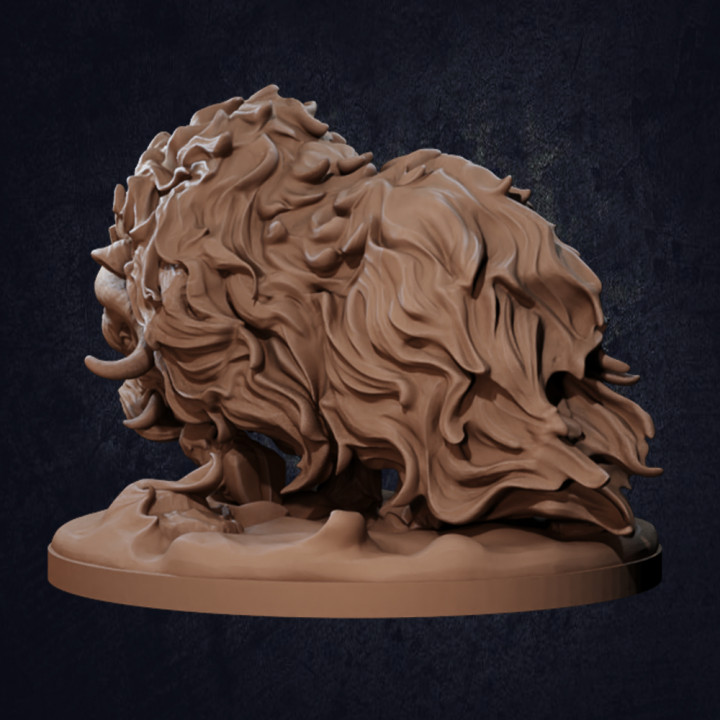 3D Printable Musk Ox - Presupported by The Dragon Trappers Lodge
