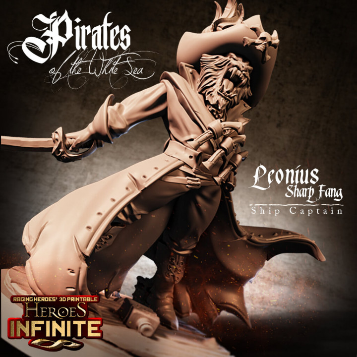 3D Printable Leonius Sharp Fang, Captain by Heroes Infinite