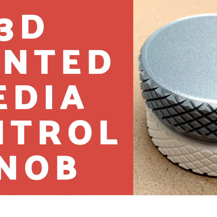 3D Printable Media Control Knob by medyk3D