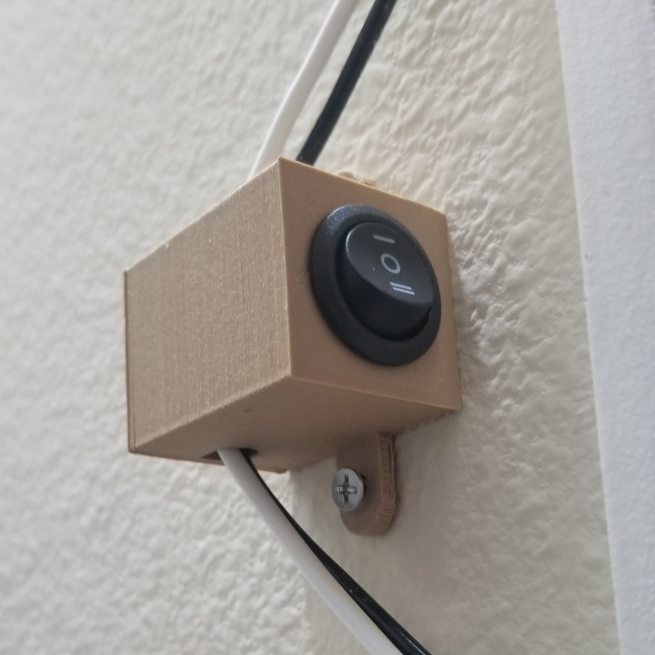 3D Printable Round Rocker Switch Box by Luis Cotto