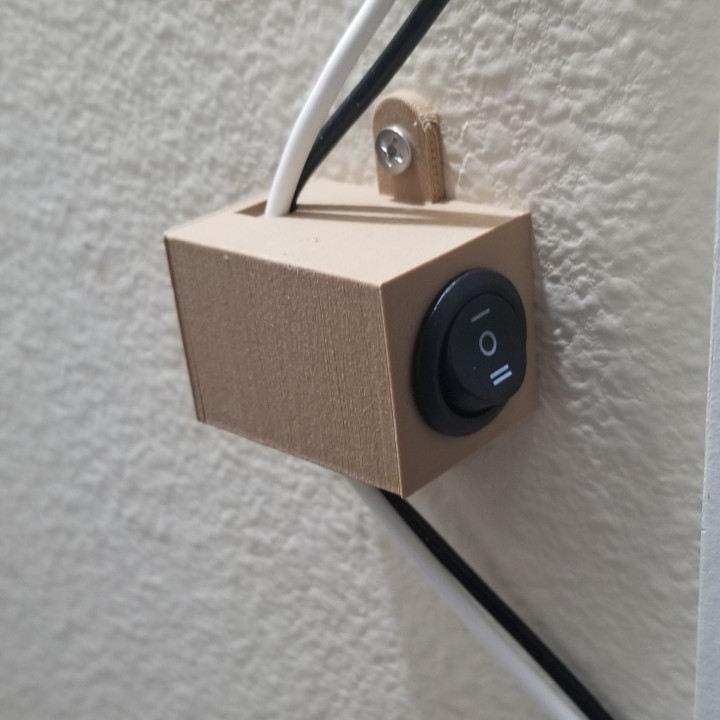 3D Printable Round Rocker Switch Box by Luis Cotto
