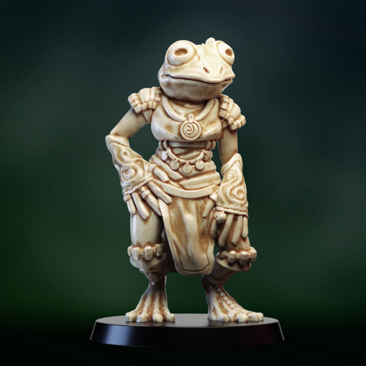 3D Printable Frogfolk girl by PollyGrimm
