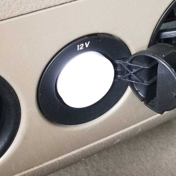 3D Printable 12 Volt Car Plug Cover by Wyatt